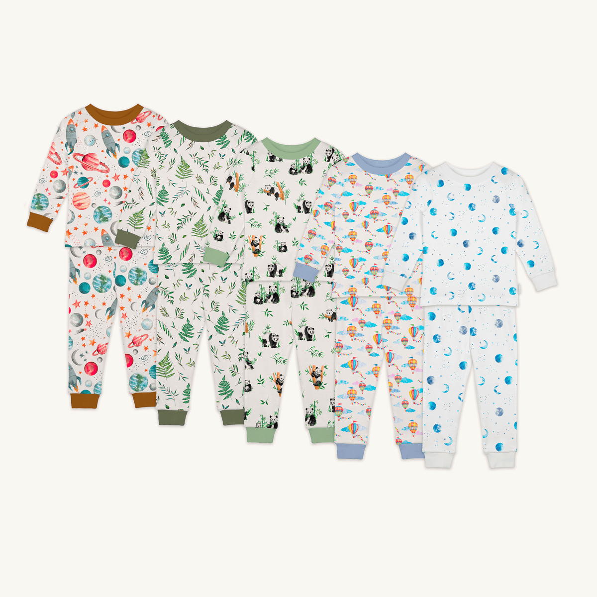Baby & Children's Super Soft Bamboo & Organic Cotton Pyjamas 5-Pack ...