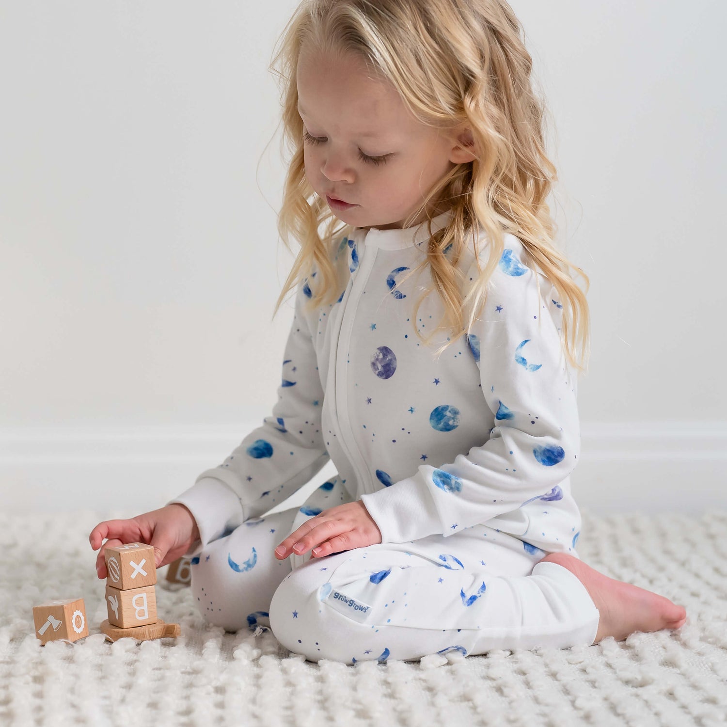 Baby Two-Way Zip Sleepsuit - Bamboo & Organic Cotton with Foldover ...