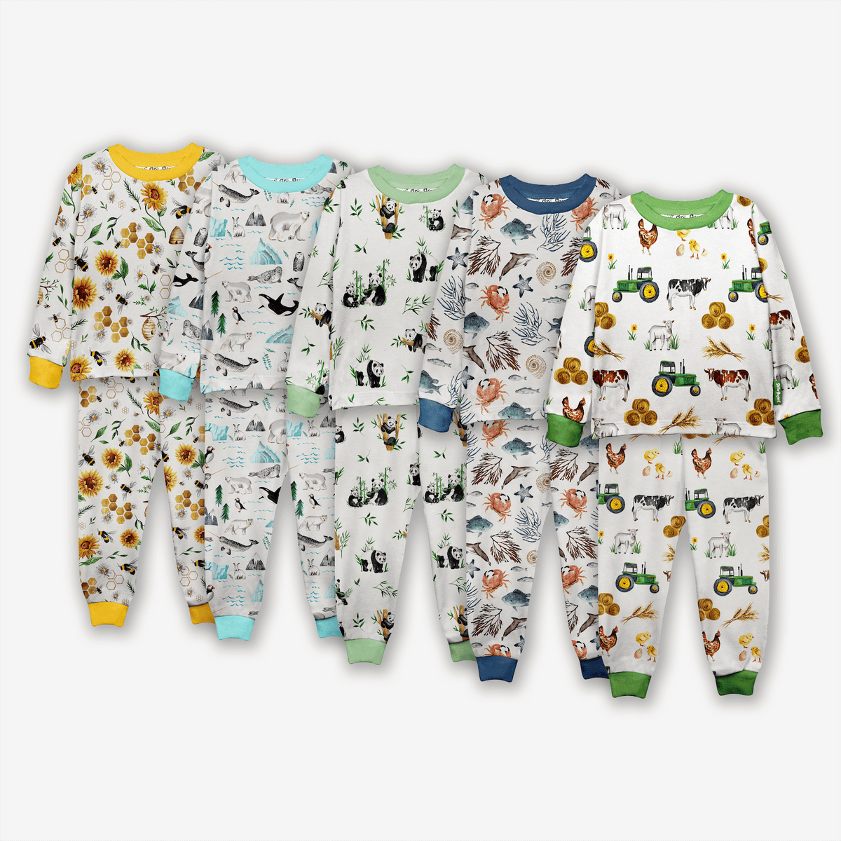 Baby & Children's Super Soft Bamboo & Organic Cotton Pyjamas 5-Pack ...